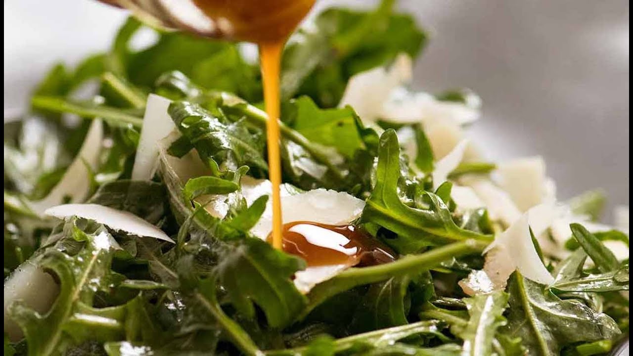 Rocket Salad with Balsamic Dressing and Shaved Parmesan