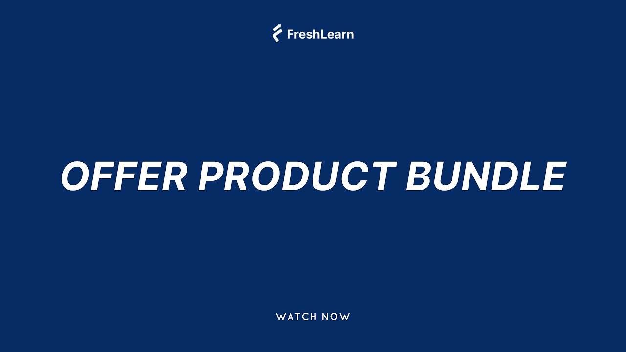 Creation of Product Bundle