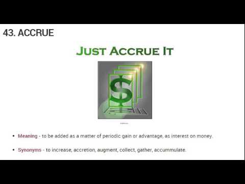 Vocabulary Made Easy Meaning of Accrue, Synonyms, Antonyms and its Usage