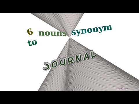journal - 6 nouns which are synonyms to journal (sentence examples)
