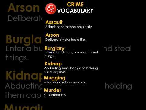 Crime Vocabulary in English