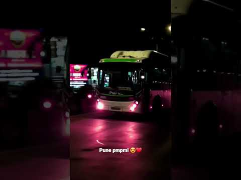 pune pmpml night view of electric bus 🤩⚡️... don't miss the end ..#pmpml #pune