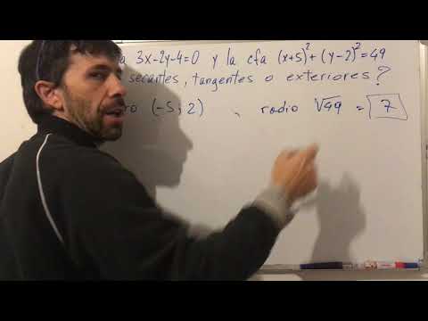 Recta ¿secante, tangente o exterior a una circunferencia?
