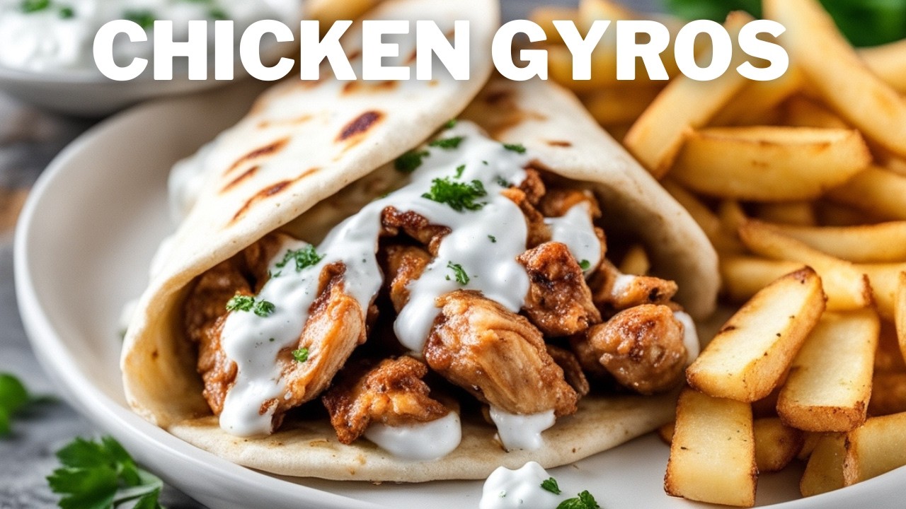 Chicken Gyros Recipe - The Cooking Foodie