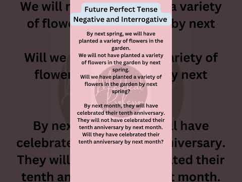 Future Perfect Tense Negative and Interrogative #shorts