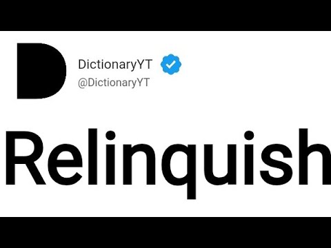 Relinquish Meaning in English