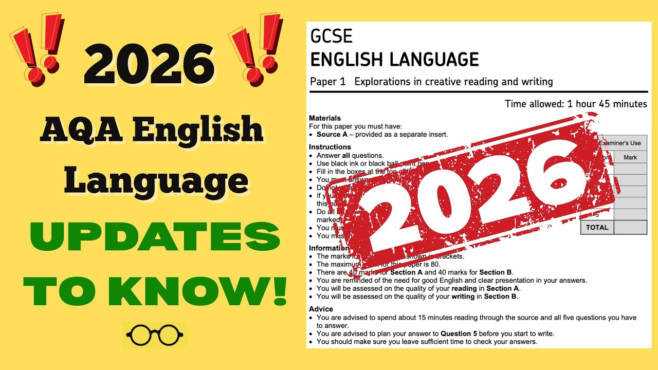2026 AQA MUST KNOW English Language Exam CHANGES | Paper 1 & Paper 2