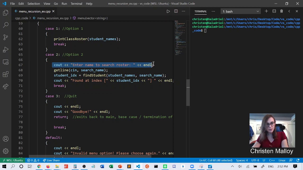 Recursive Menu Design