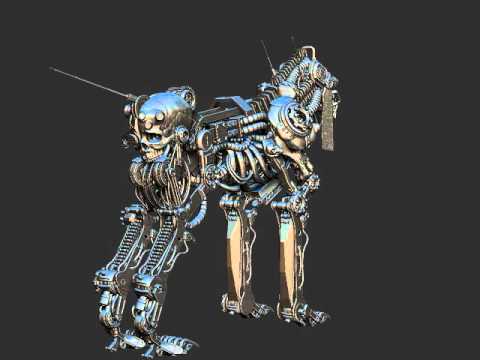 Warhammer 40K fan art: cyber mastiff
