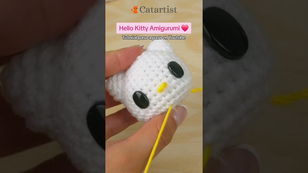 Hello Kitty Crochet Amigurumi Tutorial 😍🩷 #amigurumipattern #crochet #crochettutorial