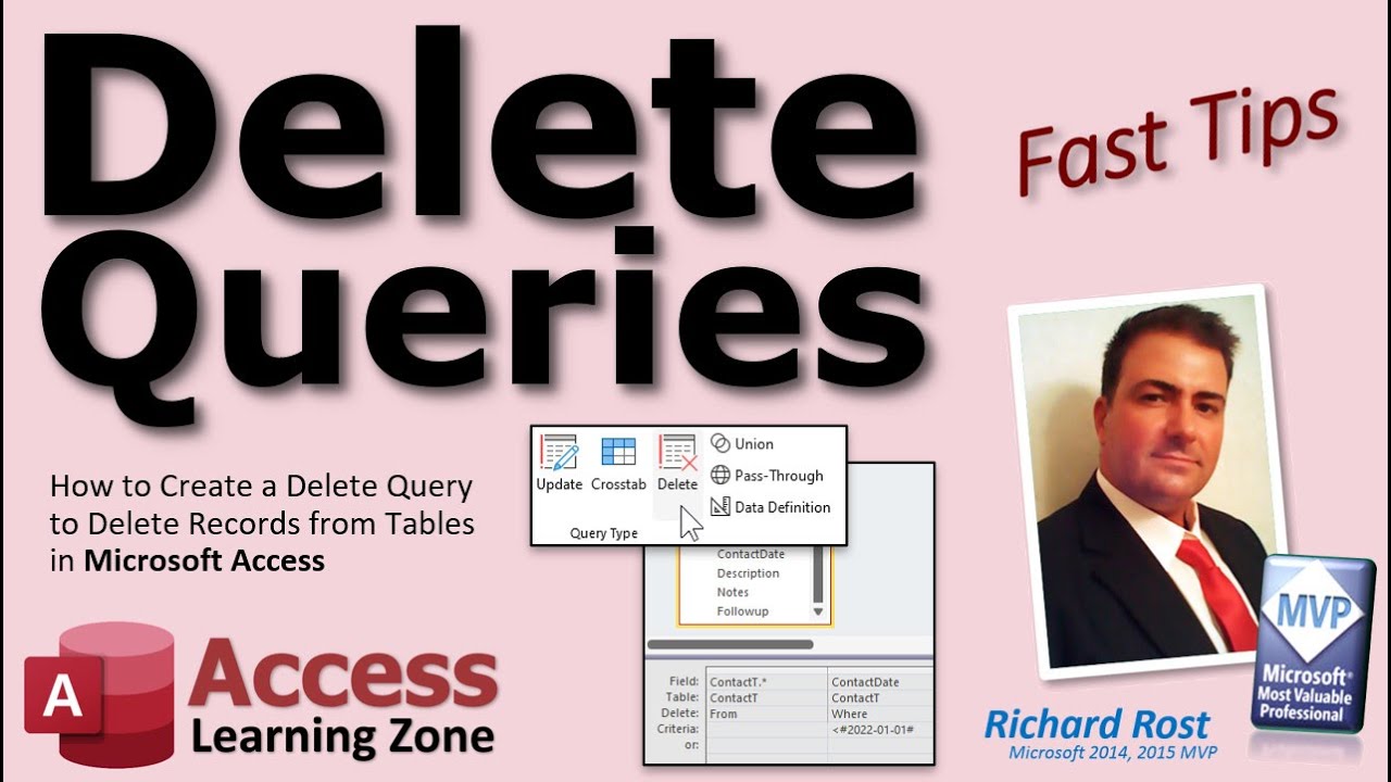 How to Create a Delete Query to Delete Records from Tables in Microsoft Access