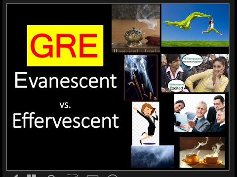 EVANESCENT Meaning | EFFERVESCENT Meaning | confusing GRE words with image |