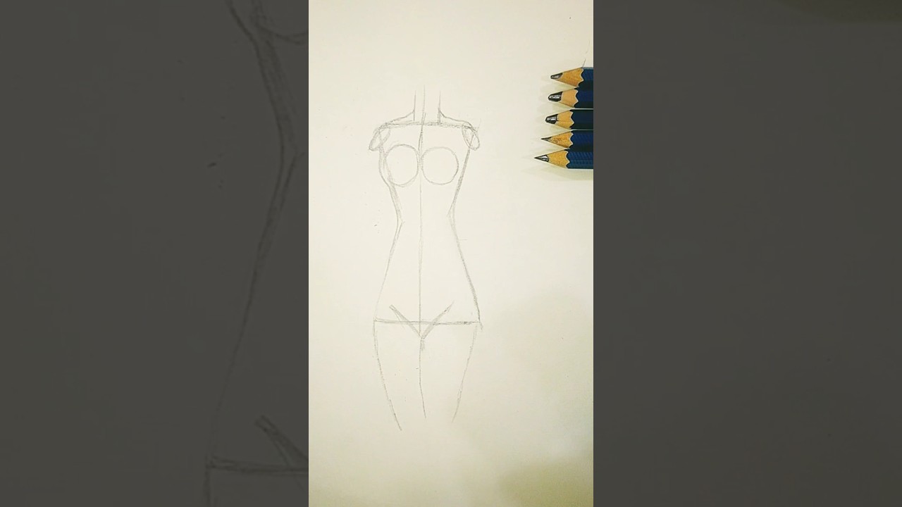 How to Draw a Female Figure: Easy Step-by-Step Guide #art #drawing #shorts #satisfying #foryou