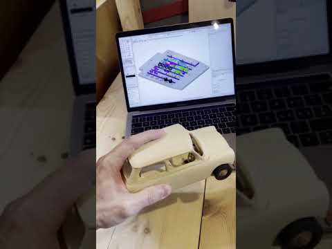 cad cam cnc vectorworks isel icv 4030 wooden rc mini cooper