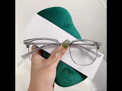 2024 New Black Myopia Glasses for Men's Leisure Business Half Frame Anti Blue Light HD Glasses Frame
