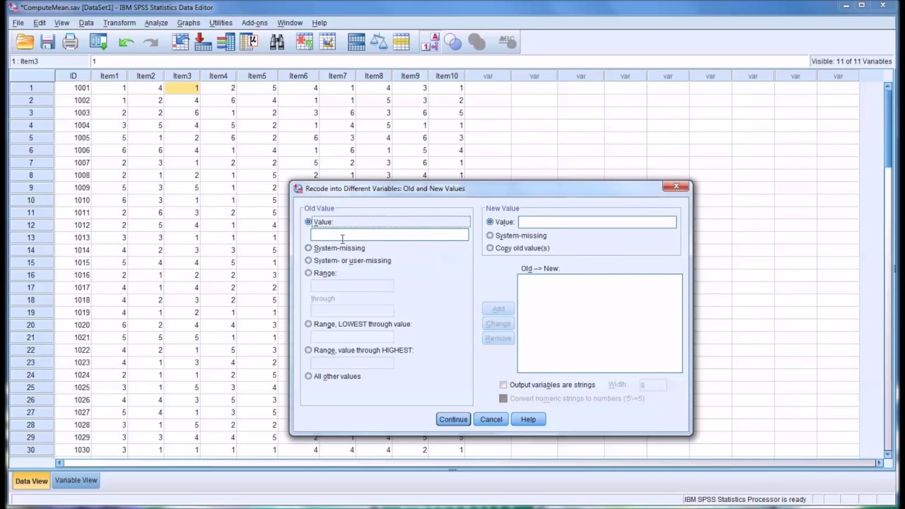 Reverse Coding in SPSS