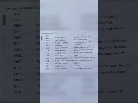 International Airport codes.#airport#international#india#aviation#shorts#college#education#school