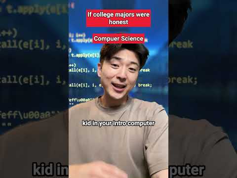 if college majors were honest #computerscience #programming #college #ivyleague