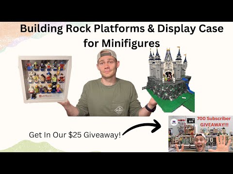 Building a Lego Rock Platform & Display Case for Minifigures #lego
