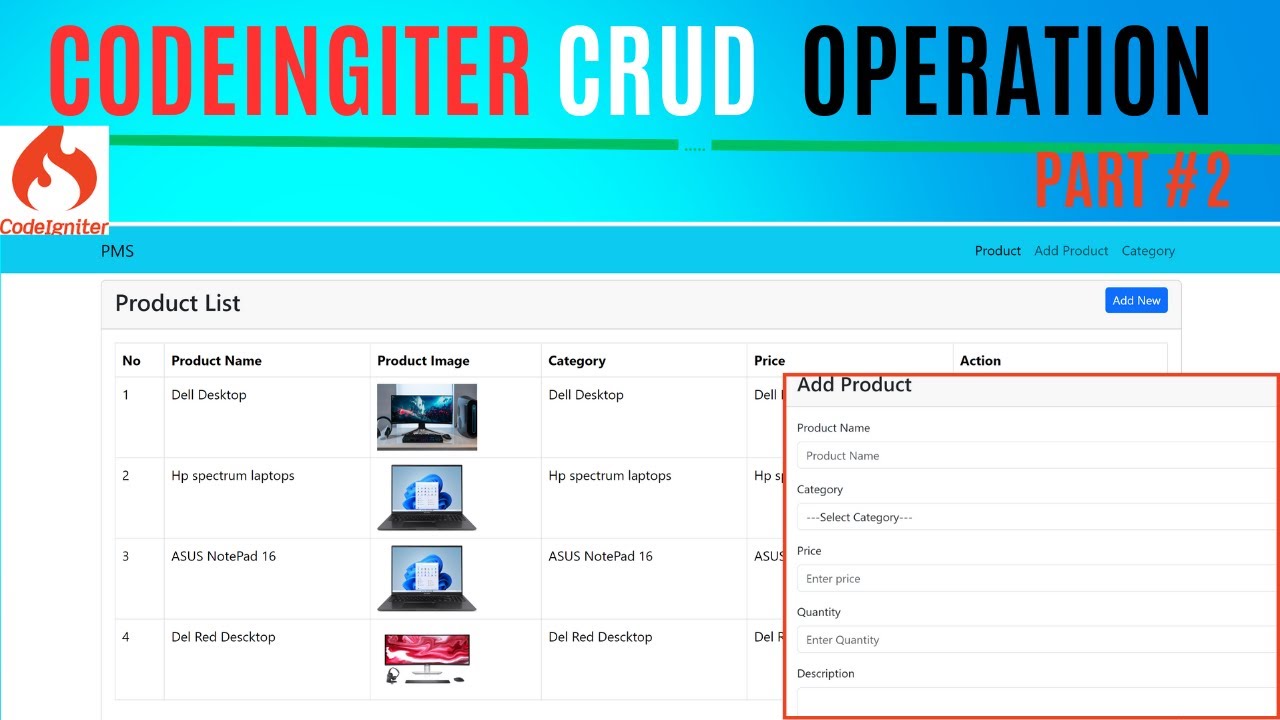 How to Create CRUD Operations in CodeIgniter 3 | Step-by-Step Tutorial part 2