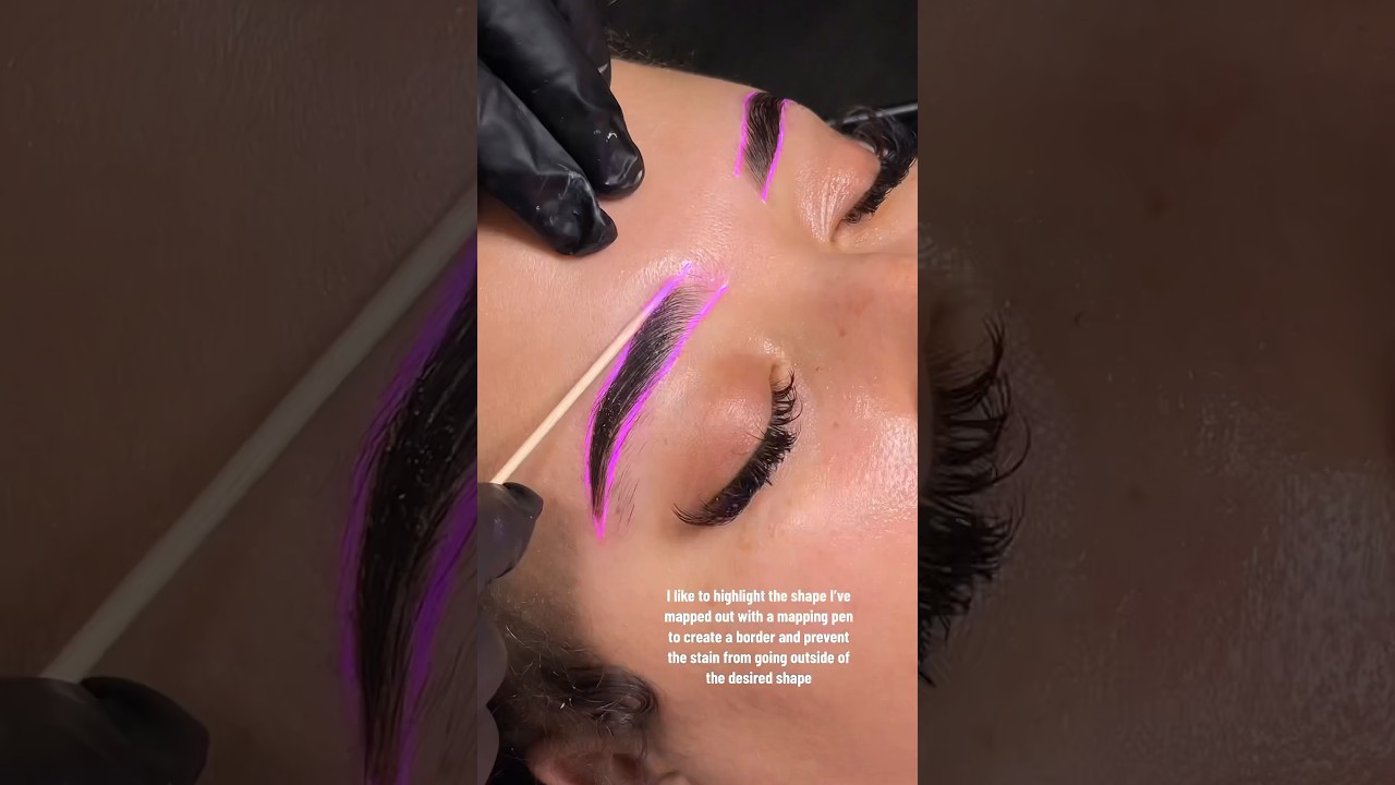 Brow mapping + tinting💖✨ #browshaping #browlamination #tinting