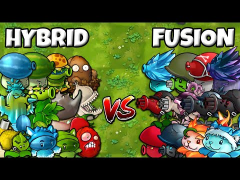 PVZ 1 Hybrid vs PVZ 1 Fusion Challenge - All Plants PvZ Hybrid 3.1 vs PvZ Fusion 2.2 - Who Will Win?