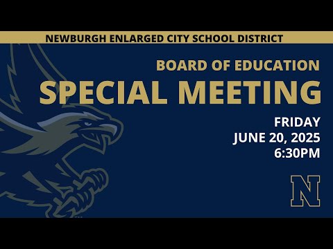 BOE Special Meeting - June 20, 2025 - 6:30PM