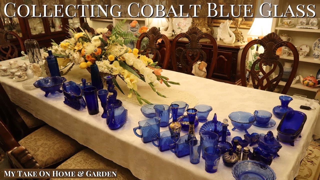 MY COLLECTION OF COBALT BLUE VINTAGE GLASS - 20th Century - Updated For 2024!!!