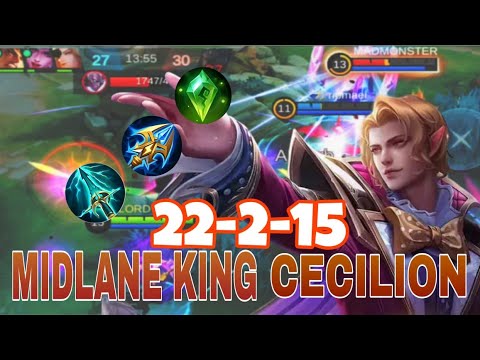 Mid Lane king Cecilion | 20+ Kills | Hybrid Damage | Best Build & Damage.