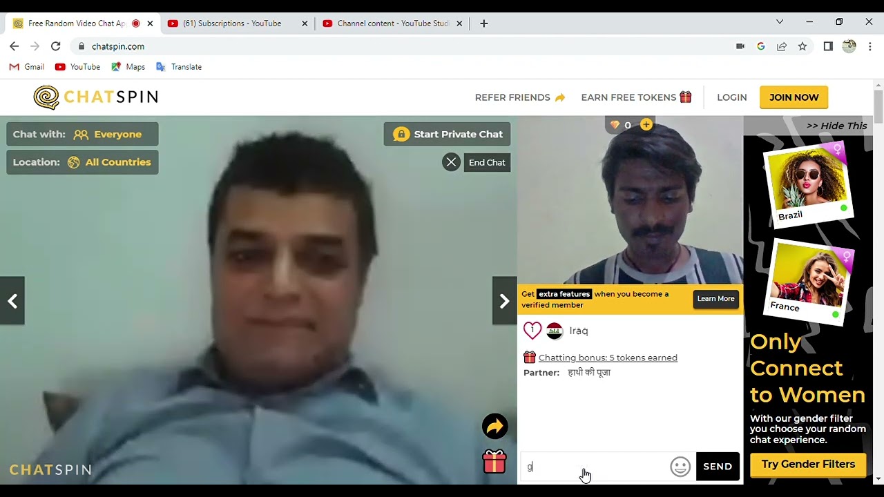 Free Random Video Chat App   ChatSpin