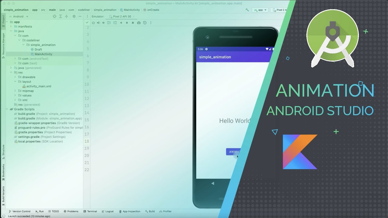 Animation Tutorial With Example In Android Studio | Kotlin