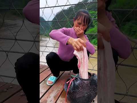 🤯 River Fishing By Fish Trap 🥩 #fishing #fish #trapfishing #fishingtechniques