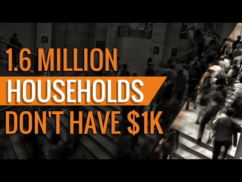 1.6 Million Households have less than $1000 in Savings