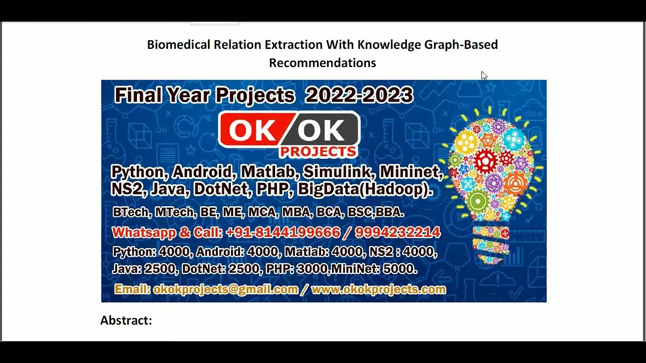 Biomedical Relation Extraction With Knowledge Graph Based Recommendations