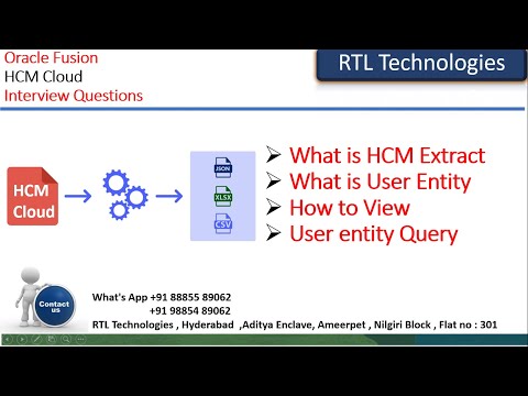 Oracle Fusion HCM Cloud HCM Extract | Extract Creation | User Entities | User Entity Query Tables