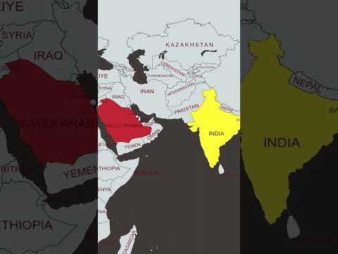 saudi arabia and india map#shorts #map #worldmaps #country #history #geography