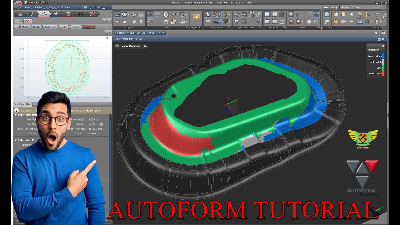AUTOFORM TUTORIAL 😃 Introduction to Autoform Forming R12 | AUTOFORM LEARNING TRAINING