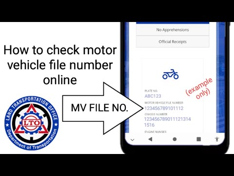 MV FILE NO. how to check Motor Vehicle file number online LTO LTMS portal
