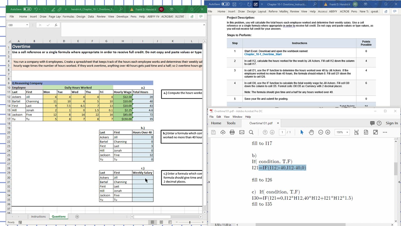 How to Create Excel Overtime Spreadsheet
