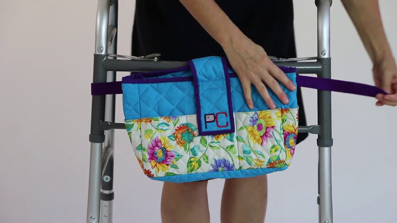 Attaching Pocket Connection Bag to Walker