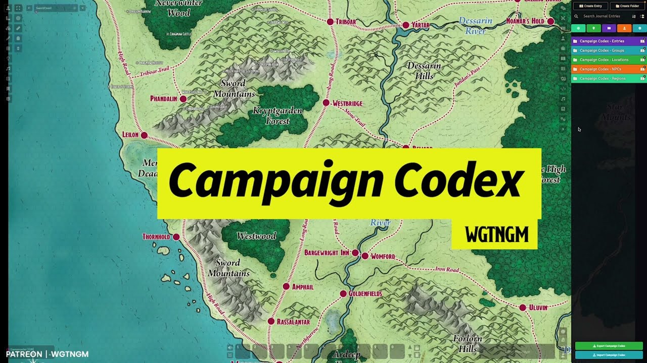 Campaign Codex - A Foundry VTT Module