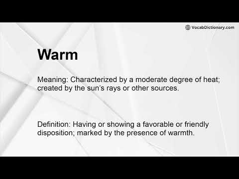 Warm Meaning