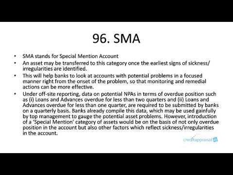 96. SMA (Special Mention Account)