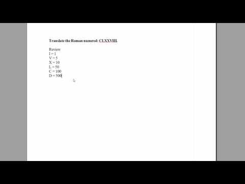 How to Translate a Roman Numeral: Example #2. [HD]