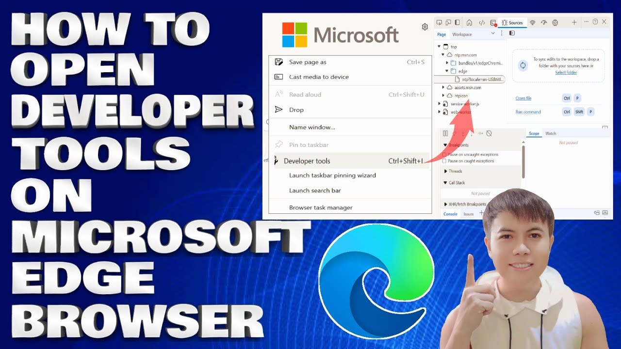 How To Open The Developer Tools on Microsoft Edge Browser