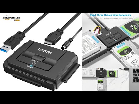 Unitek USB 3.0 to IDE & SATA Converter External Hard Drive Adapter Kit for Universal 2.5/3.5 HDD/SSD
