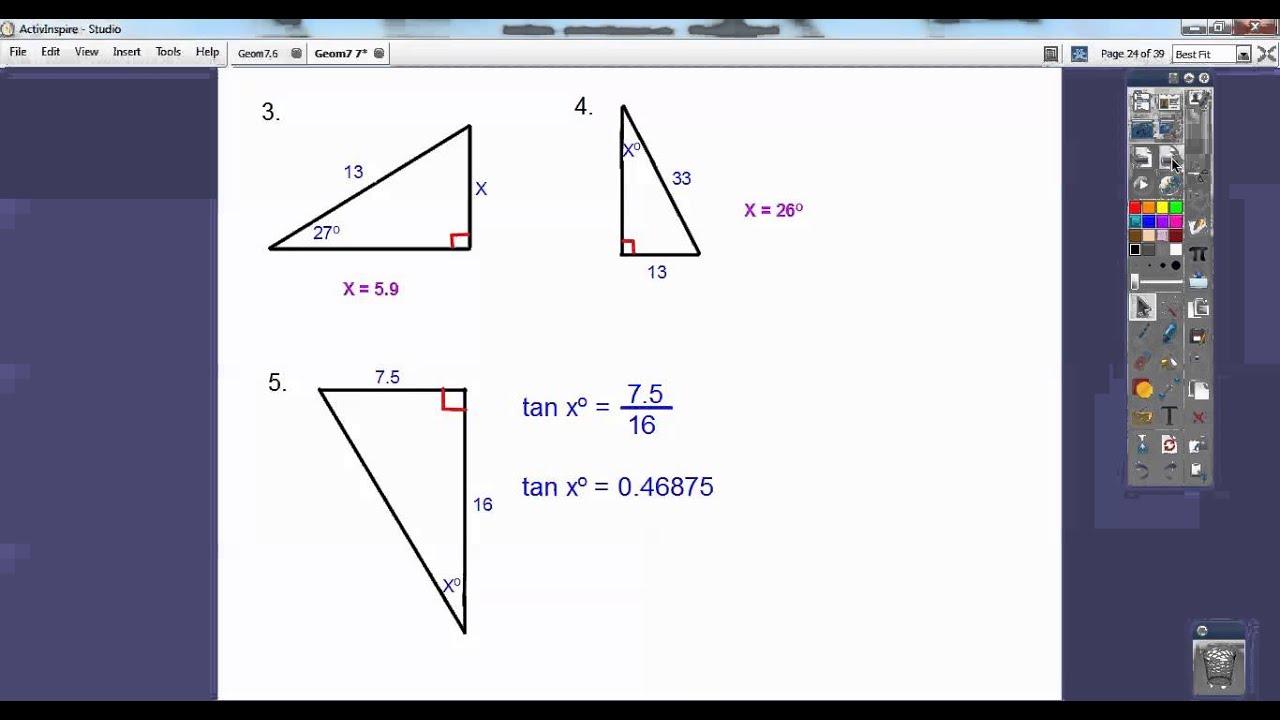 Solving Right Triangles   Section 7 7