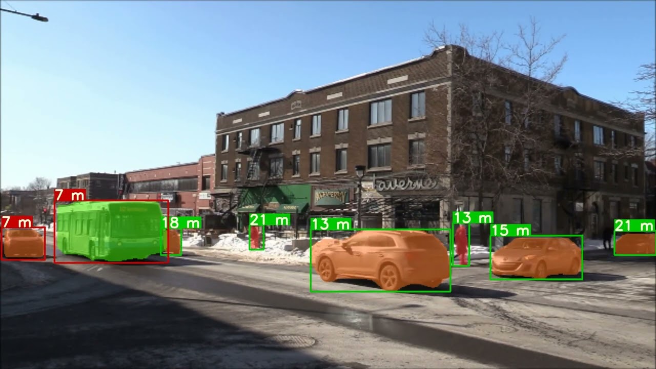 Distance Calculation Using Depth Map
