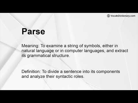 Parse Meaning