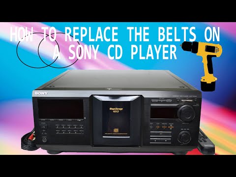 HOW TO REPLACE THE BELTS ON A SONY 400 DISC CD PLAYER BELT KIT REPAIR TUTORIAL